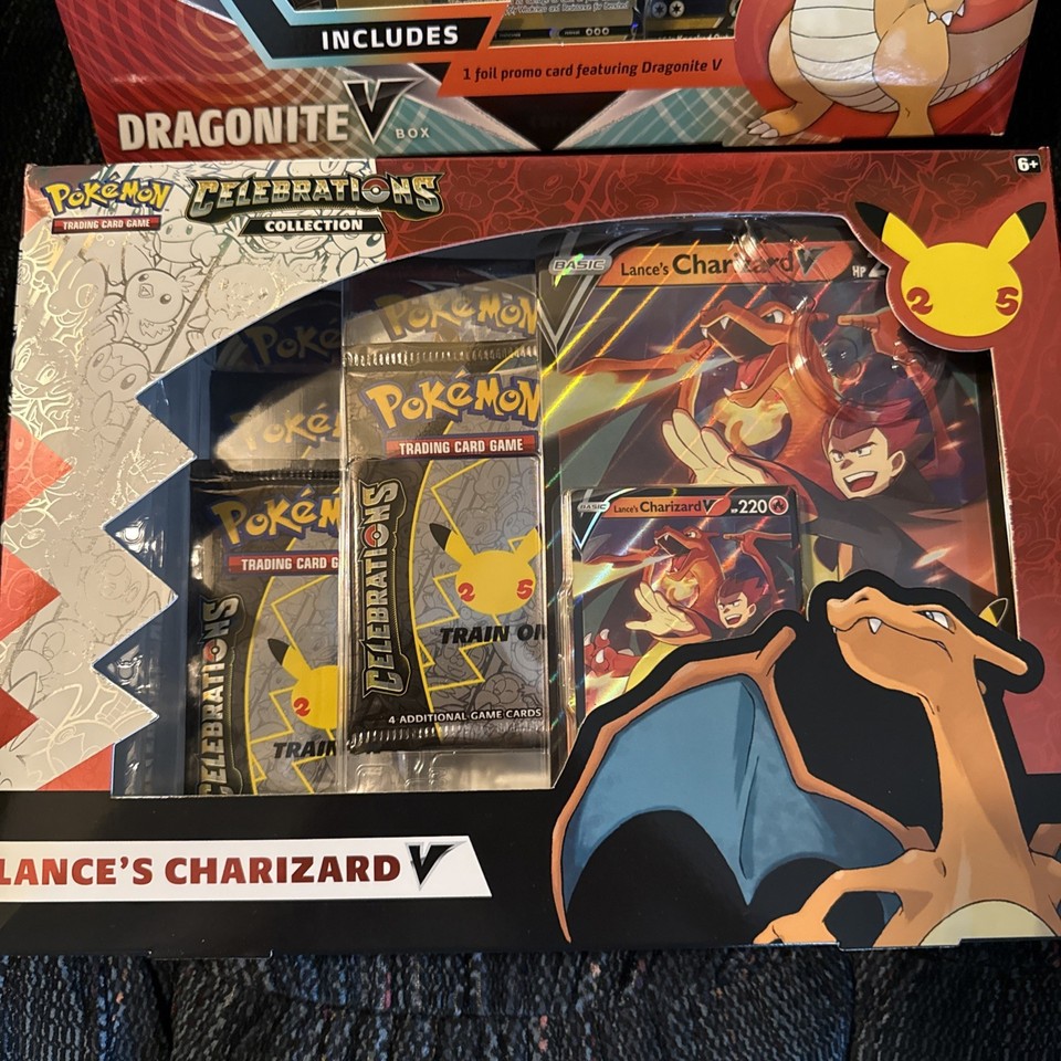 Pokemon Dragonite & Lances Charizard V Box Collection Lot - New/Factory Sealed | eBay