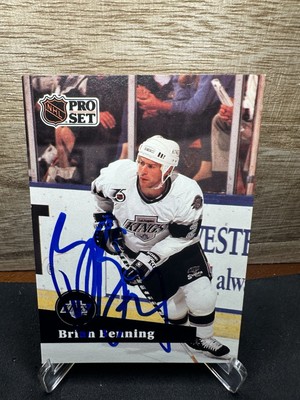 1991 Pro Set Brian Benning #398 - Los Angeles Kings In-Person ON-CARD ...