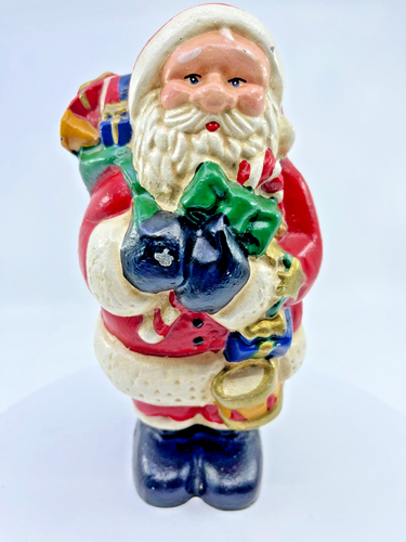 VTG Department 56 Cast Iron Santa Claus Bank Primitive Christmas décor ...