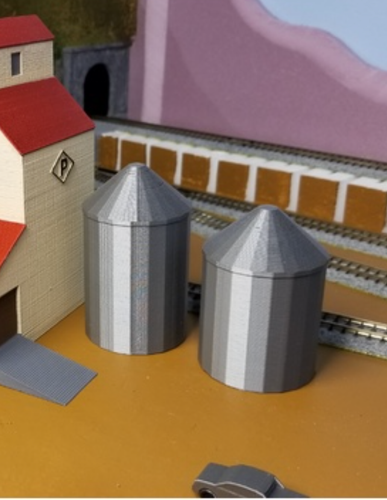 TT Scale 1:120 Grain Silo (Set of 2) Diorama Miniature Model Train ...