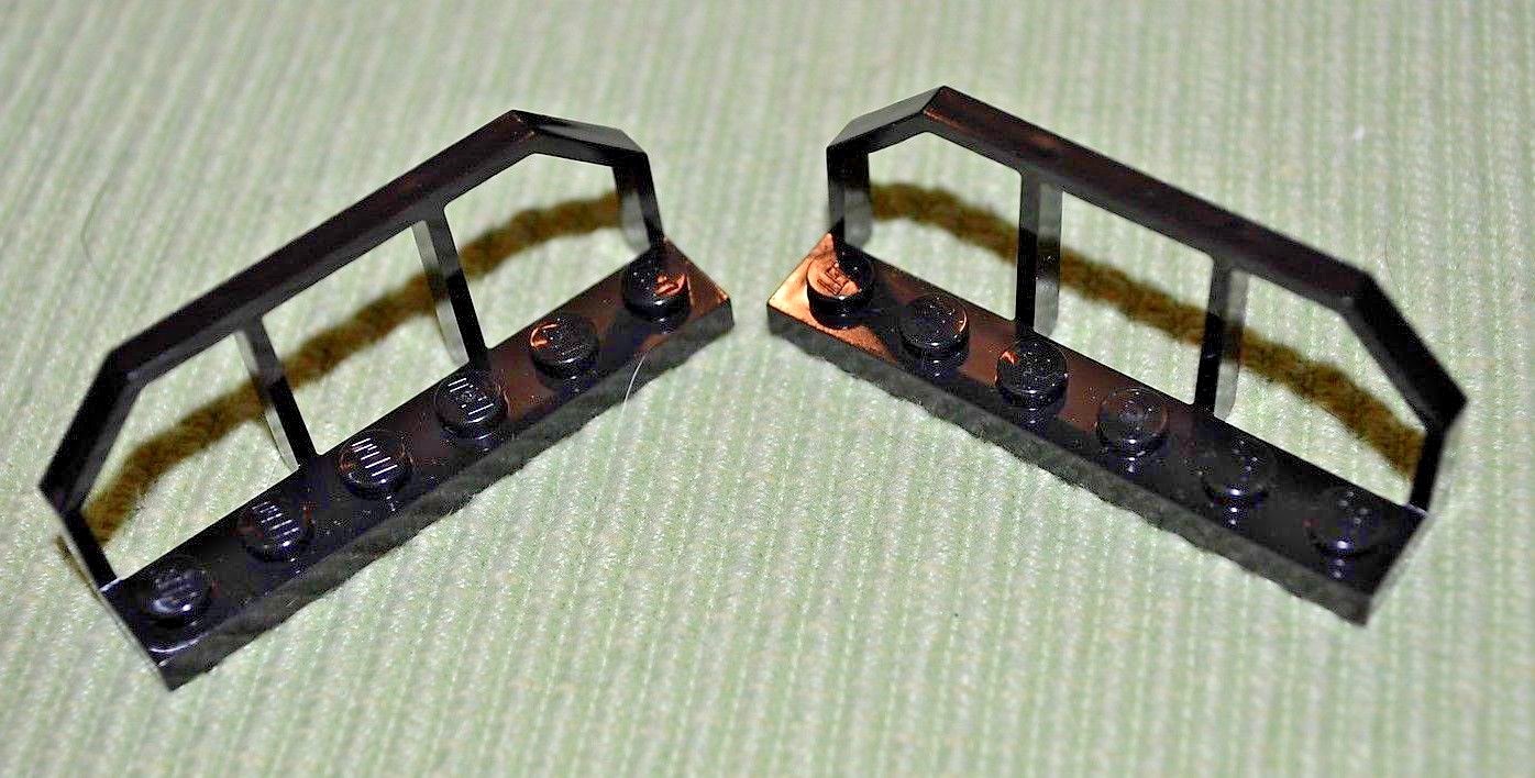 (2) 1x6x2 Black Fence Brick w/ Tapered Ends / Railroad ~ Lego ~ NEW ...