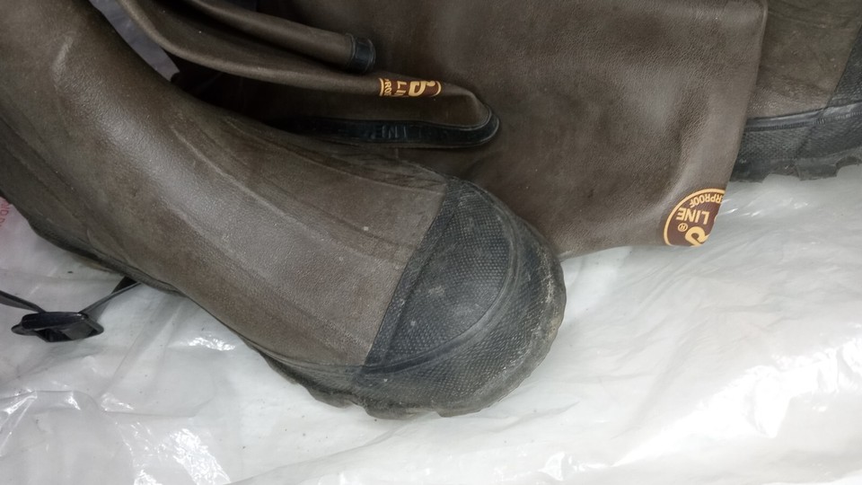 Pro Line Mens Olive Green Round Toe Knee High Fishing Hip Waders Boots ...