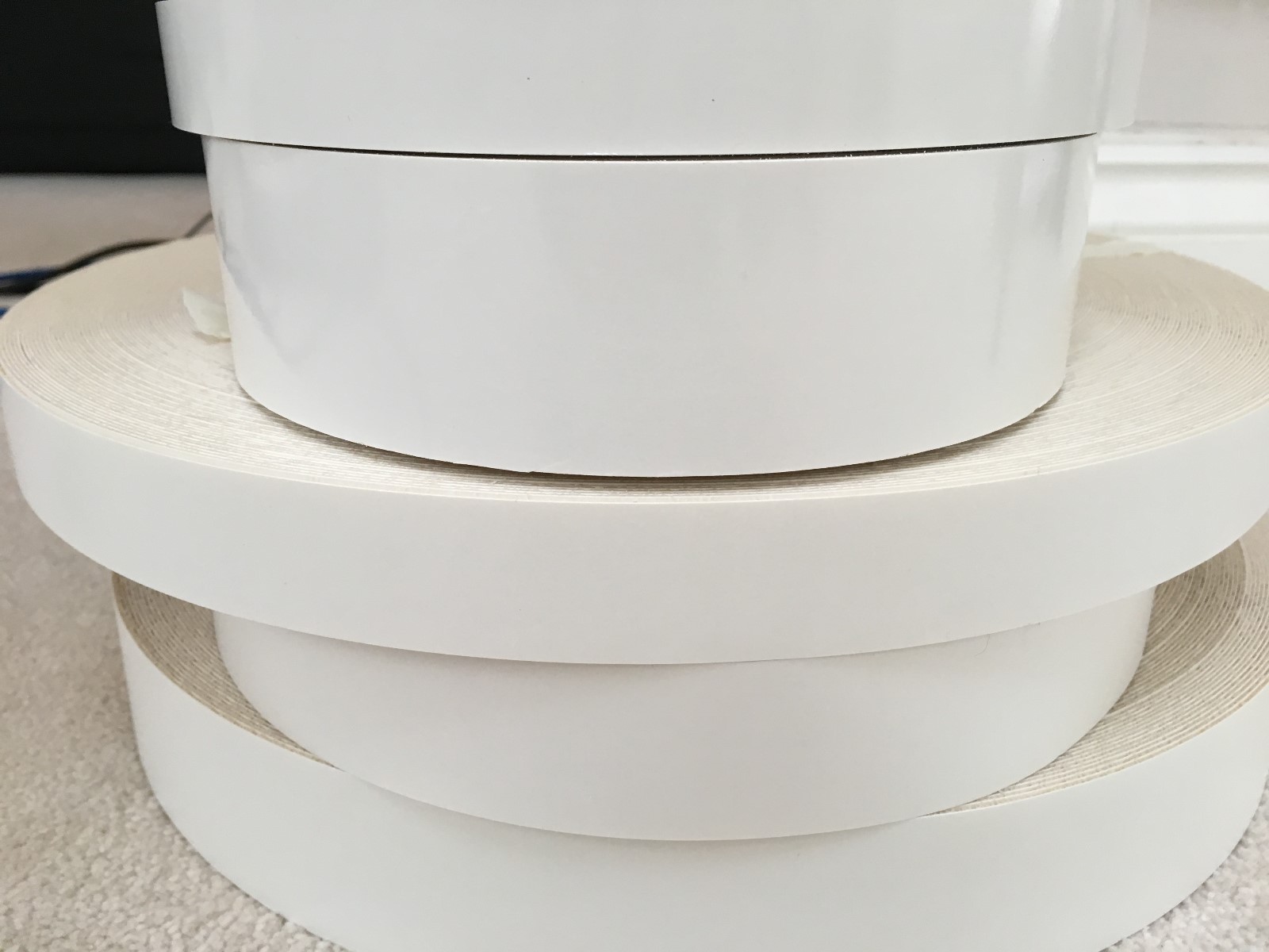 White Melamine Iron on Edging Tape in Matt White or Gloss finish ...