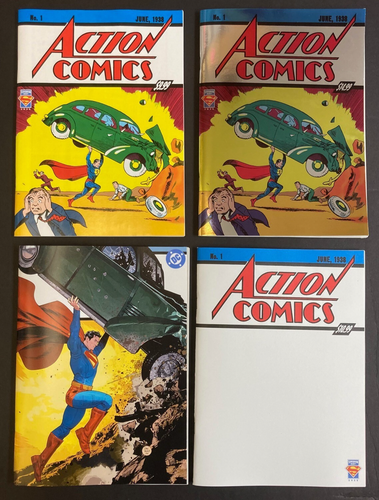 Action Comics #1 Facsimile Set Regular Foil Mora Blank DC Superman Day ...