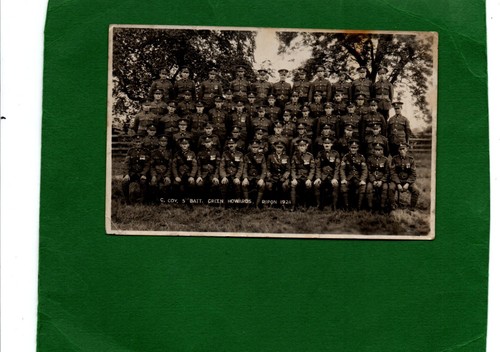 Real Photo Postcard C Coy. 5th Batt. Green Howards Yorkshire Rgt. at ...