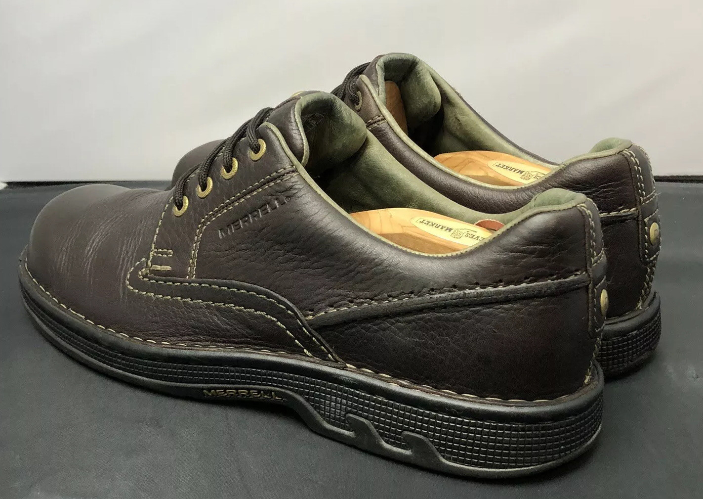 Merrell World Rambler Brown Pebbled Leather J45127 Casual Oxford Shoes ...