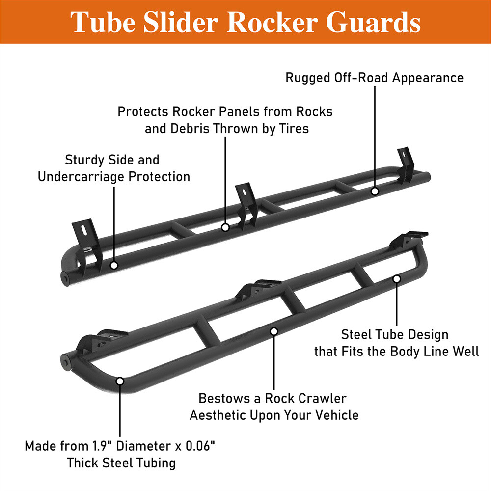 Nerf Bar Tubular Rock Slider Step Running Boards For 2015-2024 Colorado ...