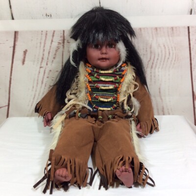 Cathay Collection Native American Indian Porcelain Boy Doll Limited ...