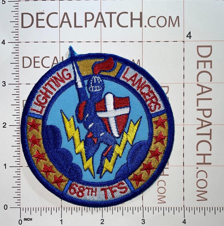 USAF 7th TFS Tactical Fighter Sq Lighting Lancers Patch Hook & Iron-On ...