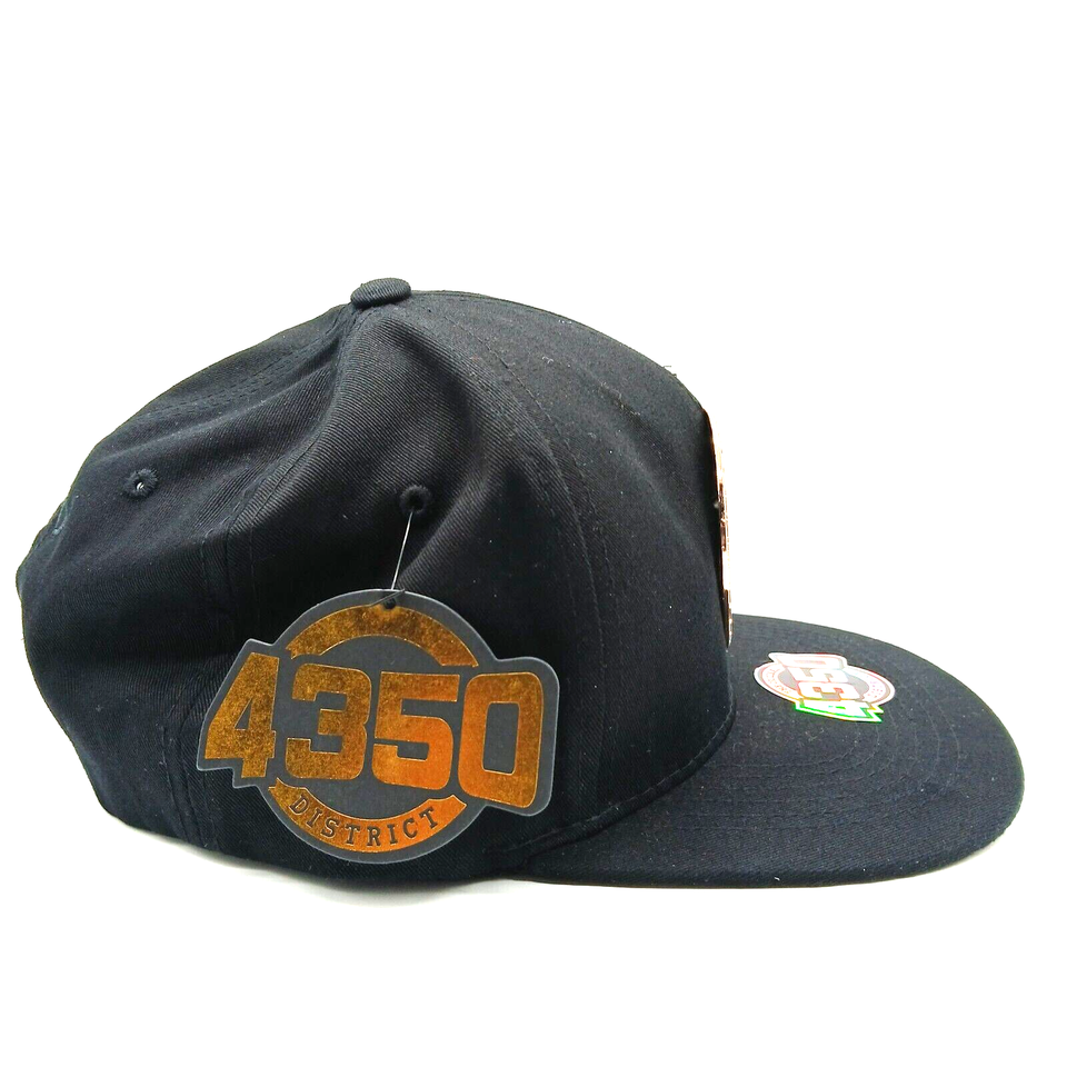 Mexico 4350 District Federal Shiny Gold Logo Emblem Snapback Flat Bill ...