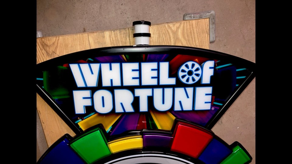 IGT WHEEL OF FORTUNE Slot Machine Round Video LCD Monitor Topper Sign ...