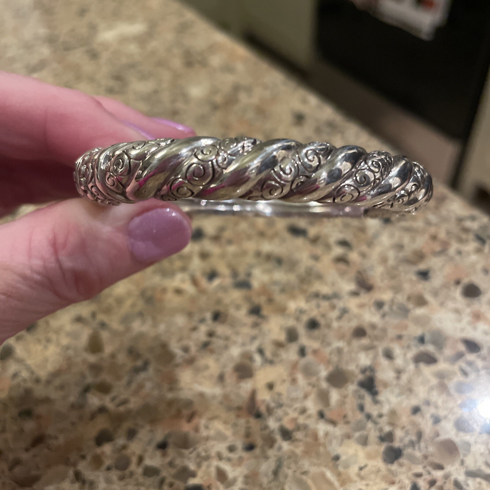 Brighton Silver Twist Magnetic Bracelet Bangle Bracel… - Gem