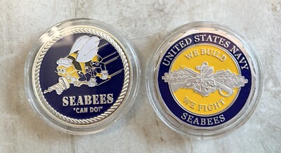 NEW U.S. Navy Seabees "We Build We Fight" Challenge Coin. | eBay