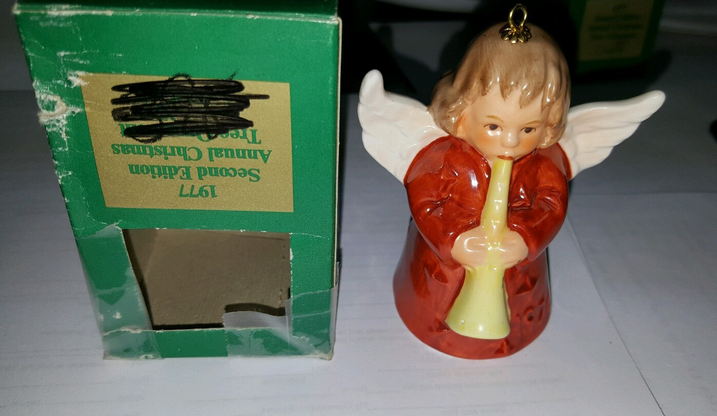 Goebel 1976 red Angel Bell Christmas Ornament Tree Box | eBay