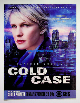 Cold Case CBS TV Channel 2003 Kathryn Morris Print Magazine Ad Poster ...