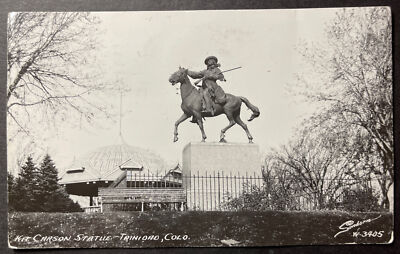 Kit Carson Statue Trinidad Colorado RPPC 1951 re-sent | eBay