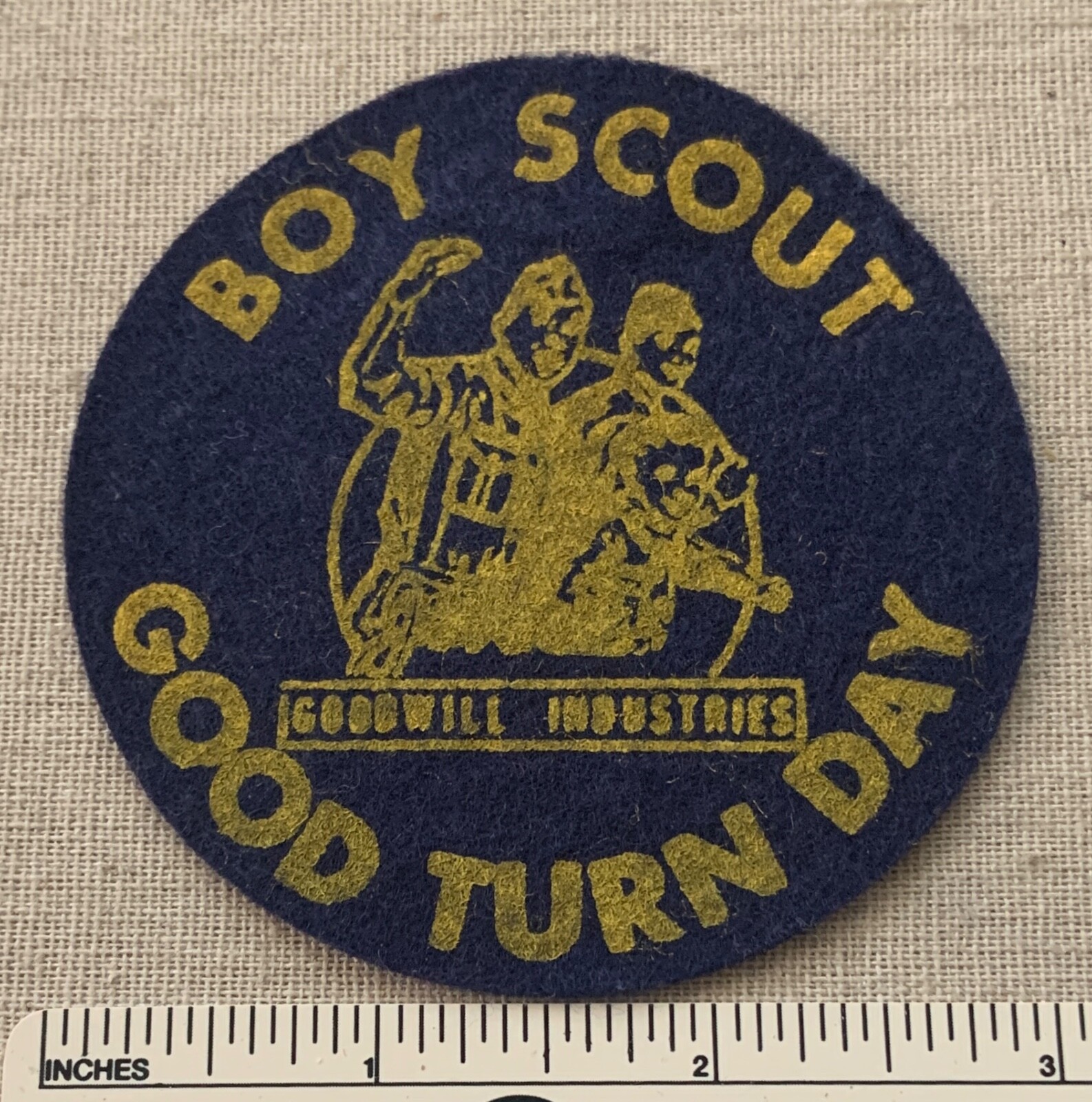 Vintage BOY SCOUT GOOD TURN DAY Goodwill Industries Felt PATCH BSA ...