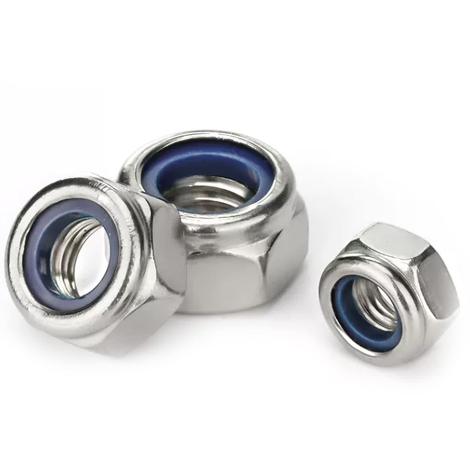 M6 Nylon Insert Lock Nuts, M6-1.0 Nylon Locknuts 304 Stainless Steel 18-8 Loc... 749671956451| eBay