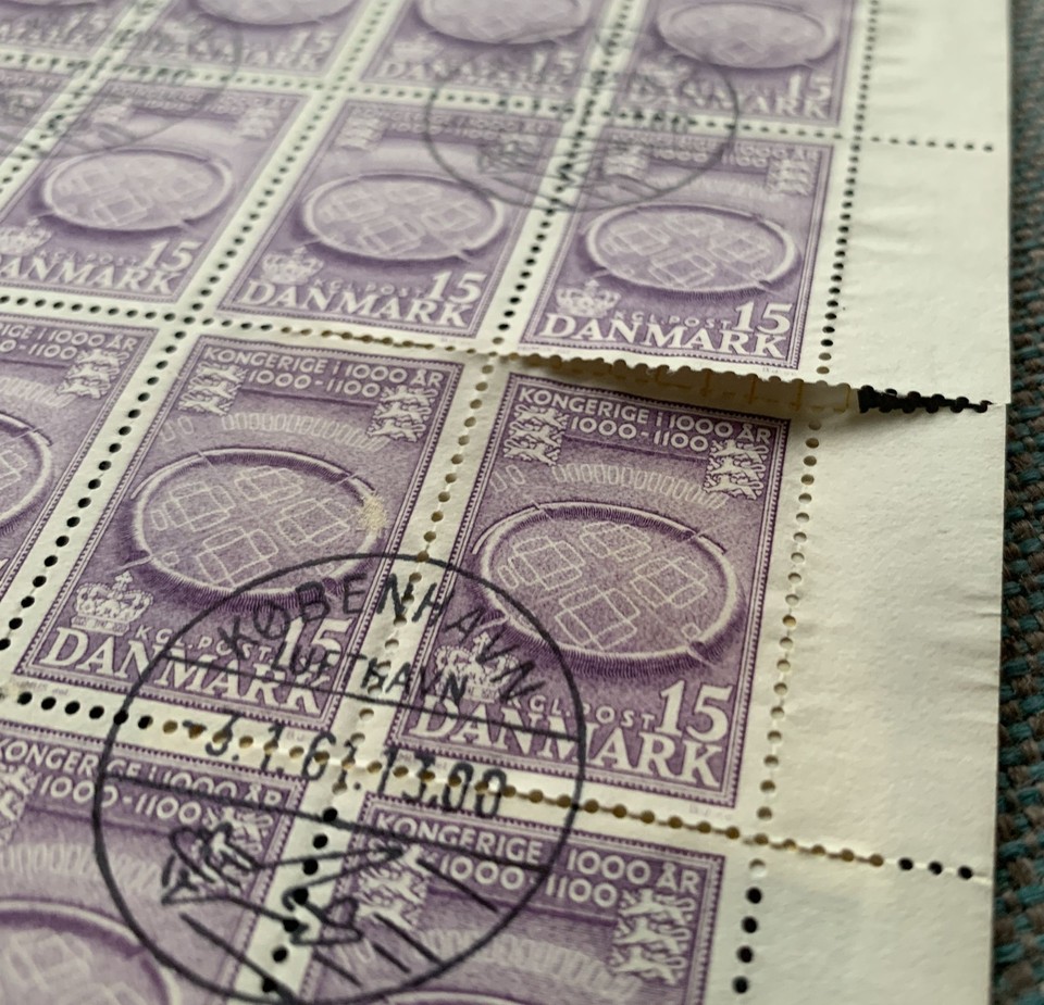 Denmark Danmark 1961 - sheet with 50 cancelled stamps hinged | eBay.de
