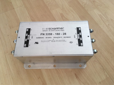 Schaffner FN3359-180-28 RFI, Filter, High Performance 180A 3 phase ...