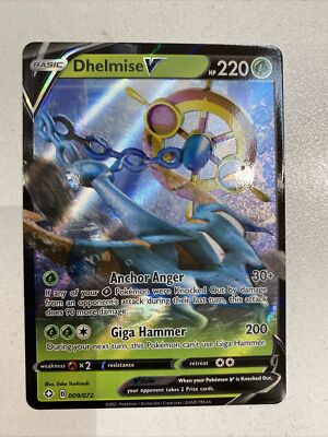 POKEMON CARD TCG - SHINING FATES - DHELMISE V 009/072 - ULTRA RARE ...