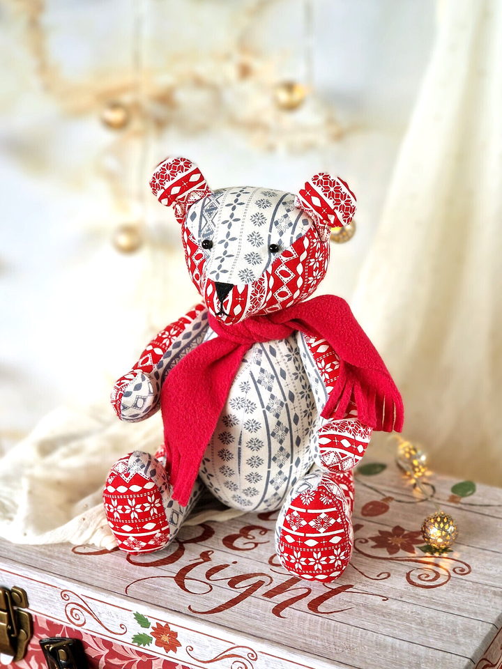 Memory Bear, Fabric Toy Sewing PATTERN Cloth Keepsake Teddy, My Fabric ...