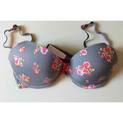 Exhilaration Intimates Padded Bra. 32B. Green Floral. | eBay