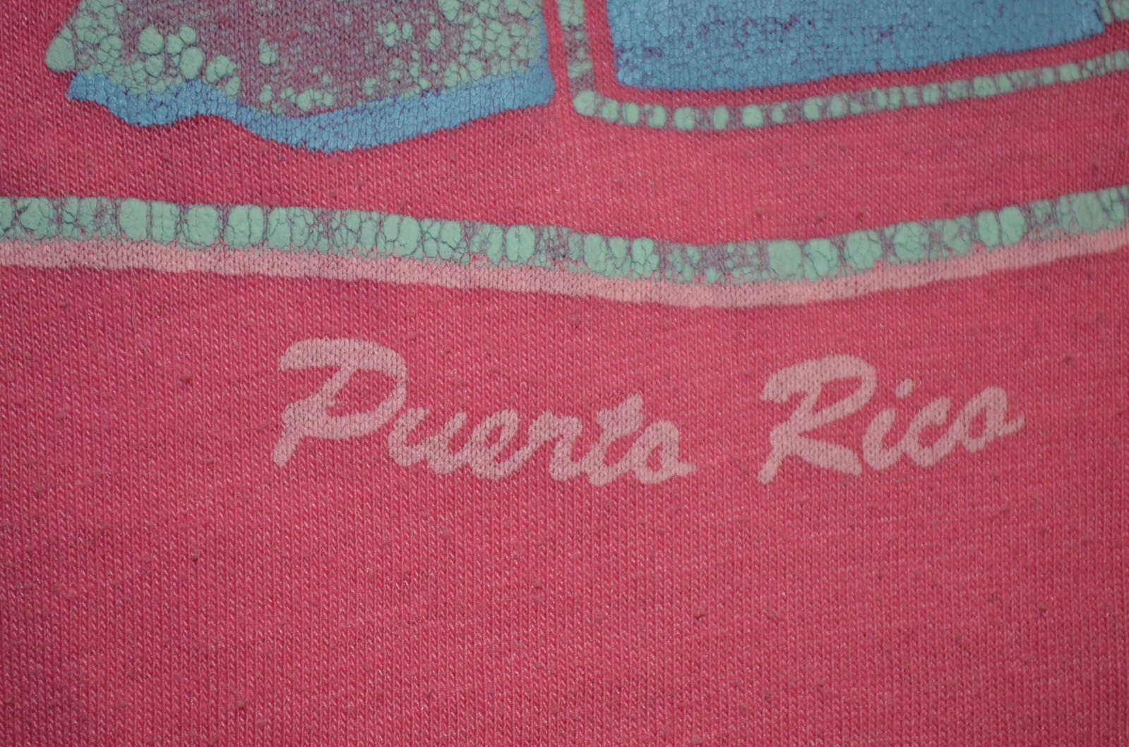 Puerto Rico Pink Vaporwave Beach Single Stitch Hanes … - Gem