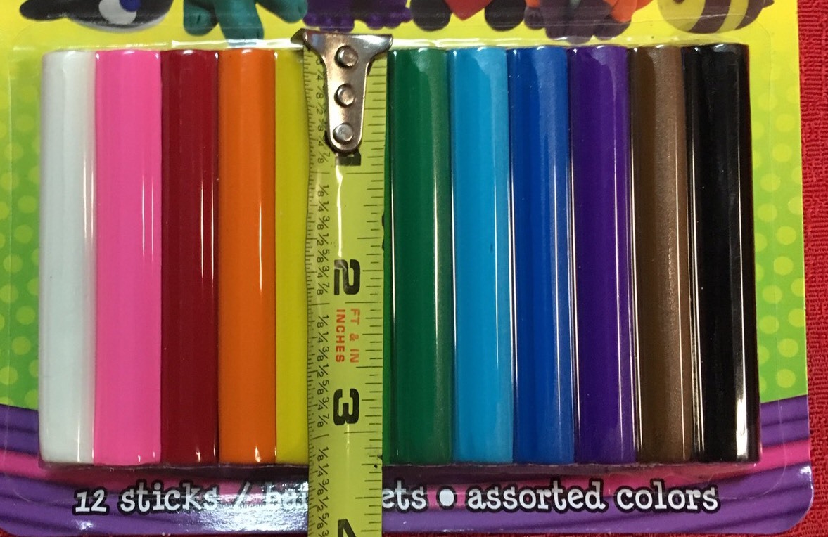 Modeling Clay Set for Kids - 12 Colors 3" Sticks Mold Arts Crafts Re ...