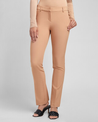 NEW EXPRESS $80 PECAN EDITOR MID RISE SUPERSOFT TWILL BOOTCUT PANTS SZ ...