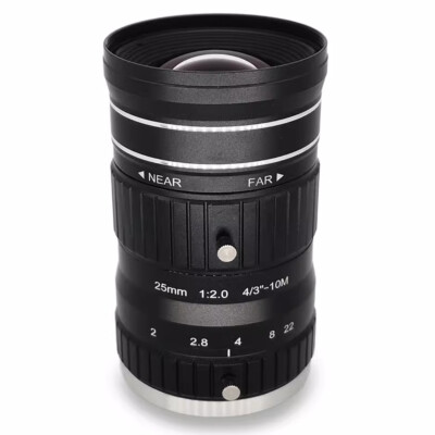 FA 10 megapixel 25mm 10MP 4/3 " Machine Vision Industrial Camera Lens C ...
