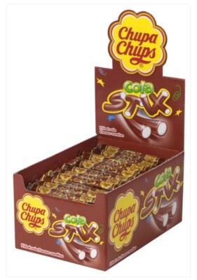 Cola Stix Chupa Chups 150 x 12g Fruit Flavoured Stick Sweet Candy ...