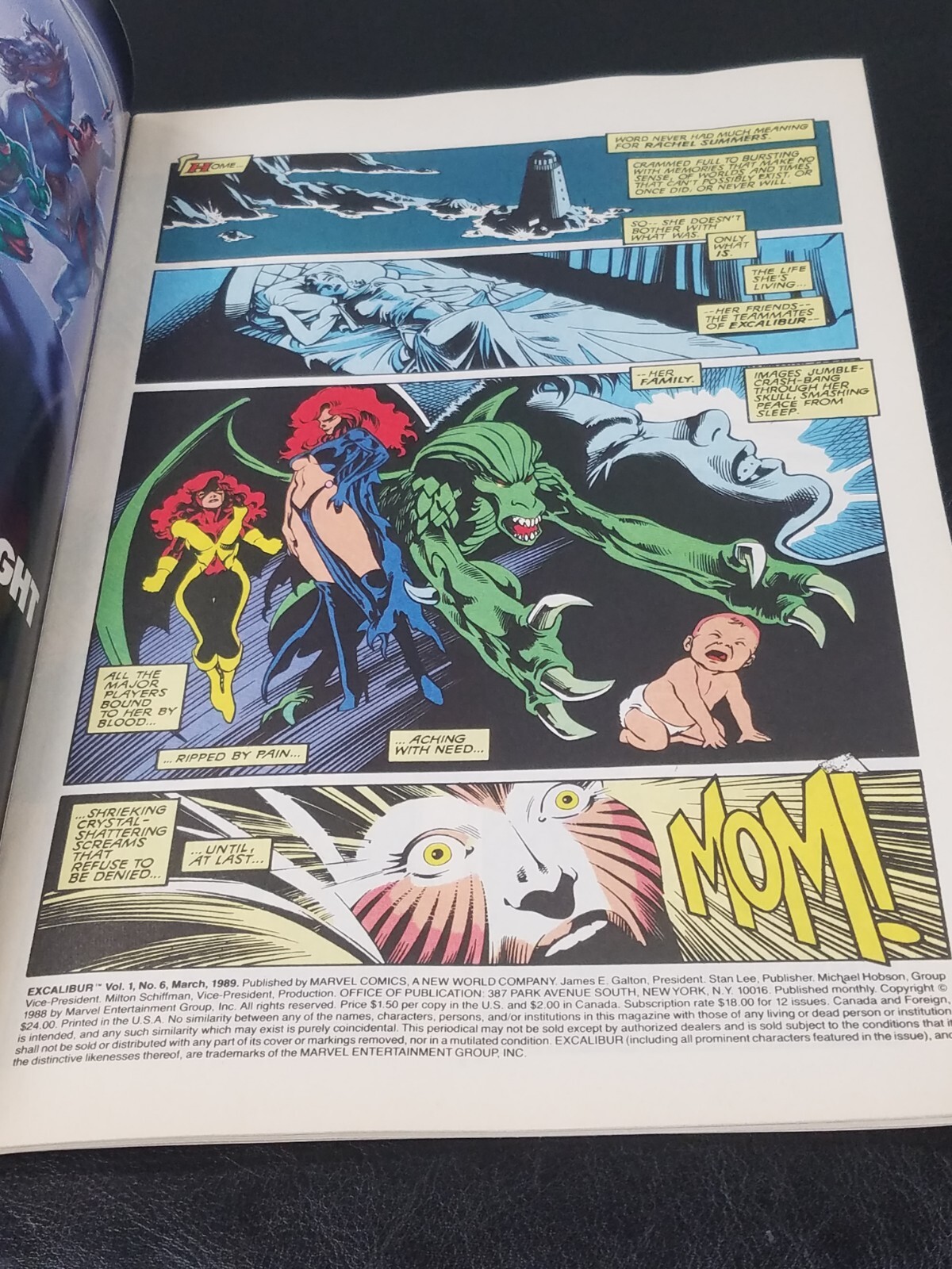 EXCALIBUR #6. INFERNO Comic Book CLAREMONT / DAVIS. MARVEL 1989 9+ | eBay