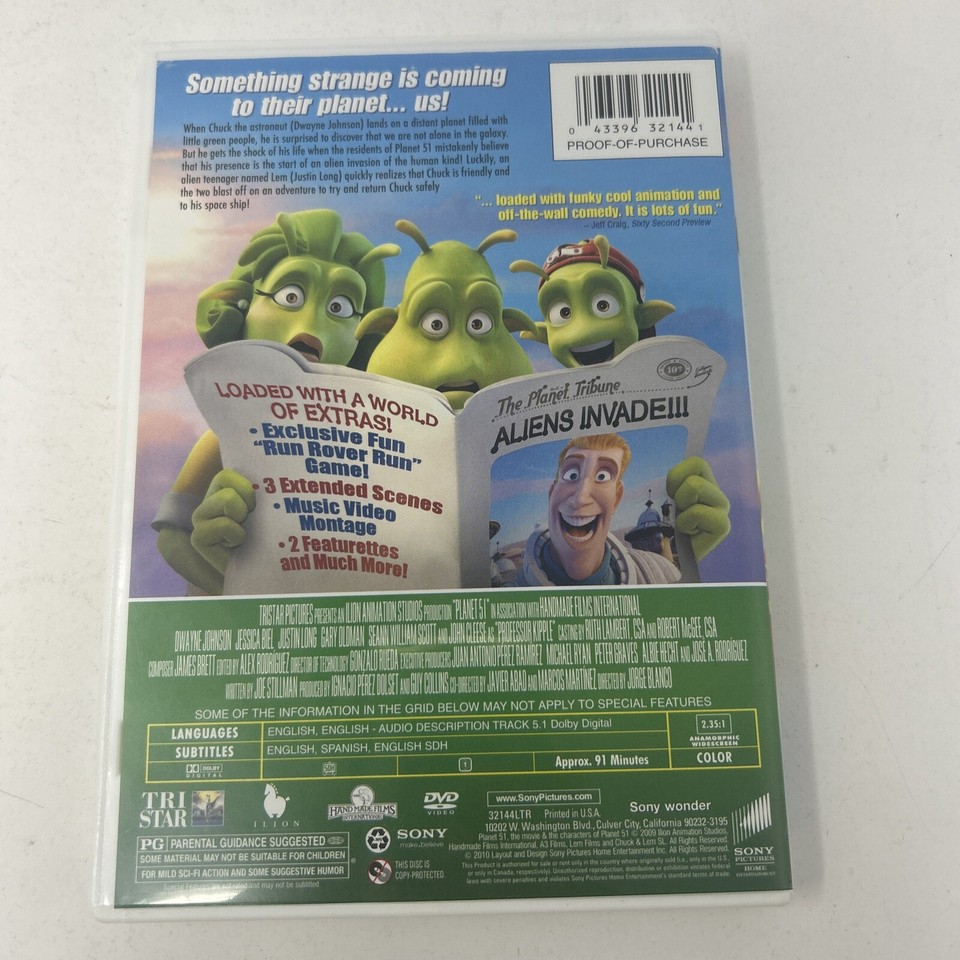 Planet 51 - DVD By Dwayne Johnson,Seann William Scott - VERY GOOD | eBay