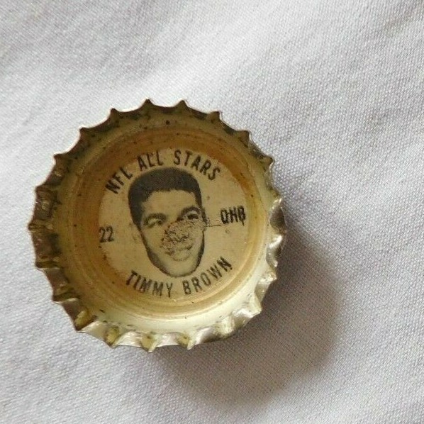 1960's Coca-Cola NFL Bottle Caps All Stars Timmy Brown Philadelphia ...