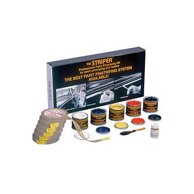 The Striper Pro Auto Paint Pinstriping Kit with Brush, Stencil Tape ...