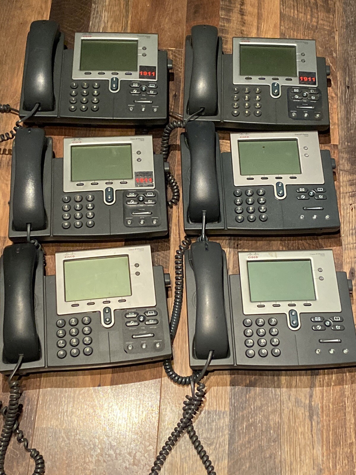 6x Cisco 7942g IP VoIP Telephone Phone 7942 Cp-7942g (no Power Adapter ...