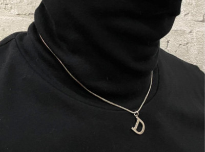 Christian Dior D Logo Snake Chain Necklace Silver Women | eBay Australia