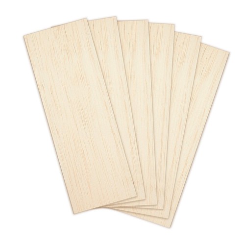 Balsa Wood Sheets Unfinished Thin Wood Pieces for Crafts 1/16 Thick ...