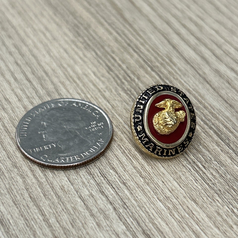 Lapel Hat Pin USMC United States Marine Corps Mini Emblem Enamel USA ...