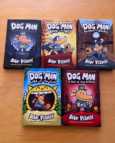 Dog Man 5 Book Bundle, #1, 3, 5, 6, and 7 in Dog Man Series by Dav ...