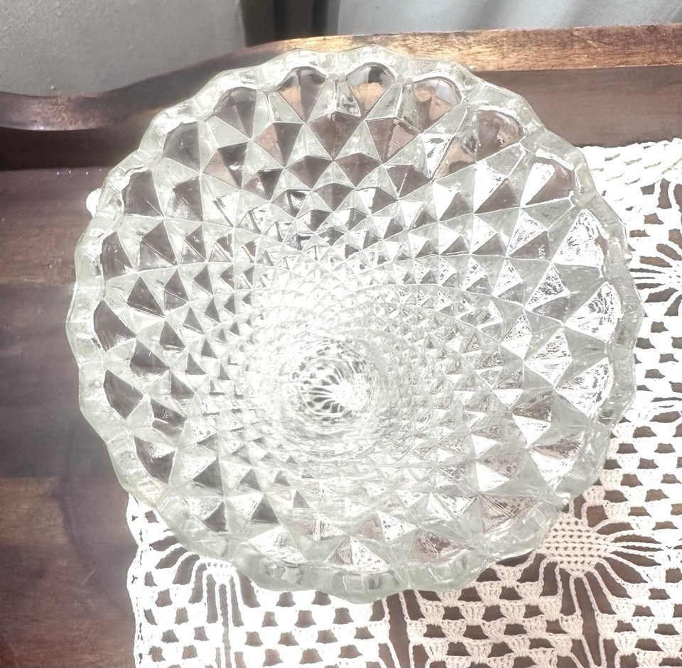 Indiana Glass Diamond Point Vase | eBay