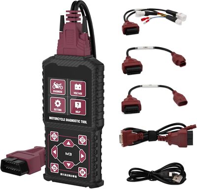 OBD2 Motorcycle Code Reader Scanner Diagnostic Tool Set Fit For Yamaha ...