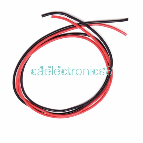 Black Red 14 AWG Gauge Wire Flexible Silicone Stranded Copper Cables ...