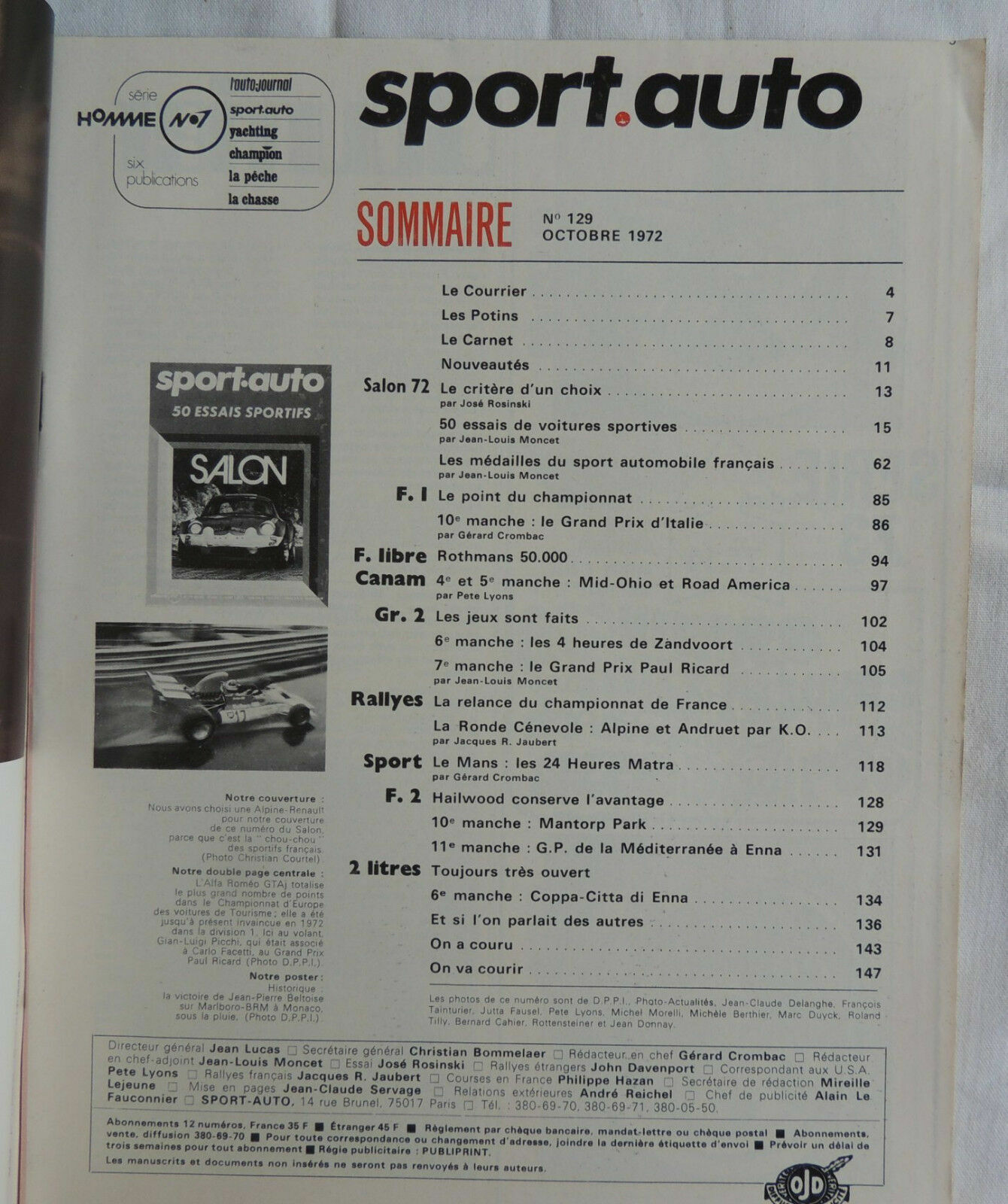 Revue Sport-Auto n°129 octobre 1972 Spécial Salon - comme neuf | eBay