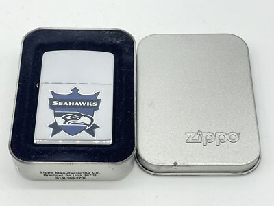 2006 ZIPPO 20822 NFL Seattle Seahawks Shield Chrome Lighter MINT IN BOX ...