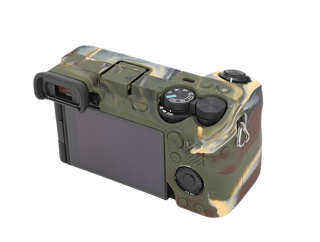 Soft Textured Silicone Skin Case for Sony Alpha A6700 Camo Green - UK ...
