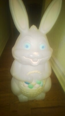Vintage Blow Mold Easter Bunny with Basket | eBay