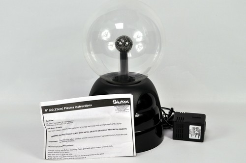 20cm (8") Plasma Ball Touch Sensitive Globe Light Lamp Sphere w 12v DC ...