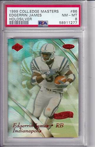 Edgerrin James RED Rookie 1999 Collector's Edge Masters #86 PSA 8 | eBay